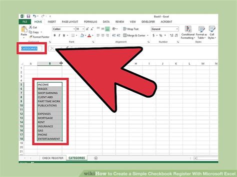 How To Create A Simple Checkbook Register With Microsoft Excel
