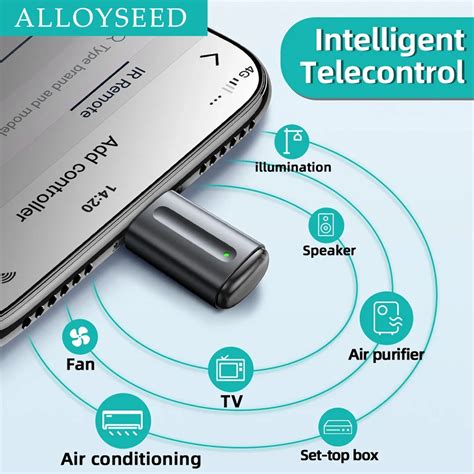 Tv 박스용 휴대폰 적외선 송신기 에어컨 원격 제어 앱 스마트폰용 미니 어댑터 아이폰 호환 C타입 포트 티몬