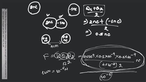 6 Find The Force Between Two Charges When They Are Brought In Contact An