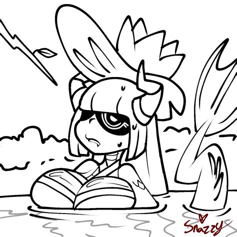 Rule 34 Breast Breasts Flower In Water Lily Pad Monochrome Sketch