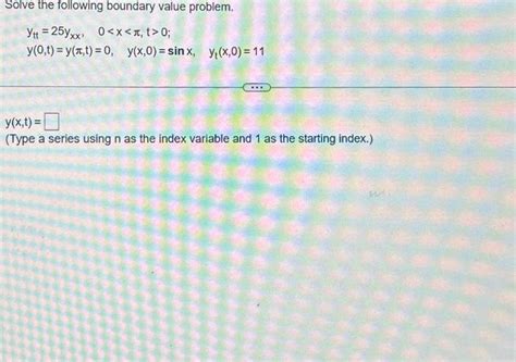 Solved Solve The Following Boundary Value Problem Ytt