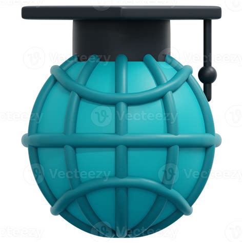 Global Learning 3d Render Icon Illustration 11652280 Png