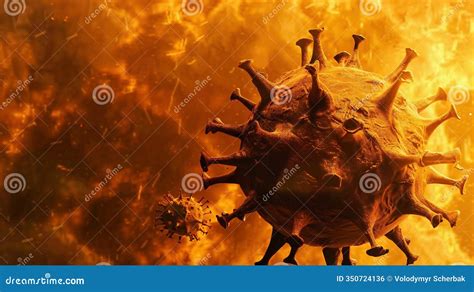 3d Shiny Virus Featuring A Spherical Surface With Textured Spikes Illustrating A Detailed