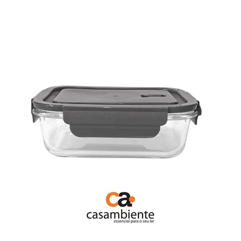 Kit 4 Potes De Vidro Tampa Hermética Marmita Fit Colorido 1000ml