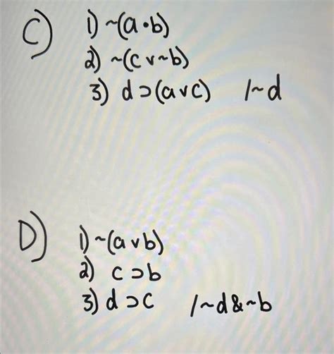 Solved C 1∼a⋅b 2 ∼c∼∼b 3 Davc1∼