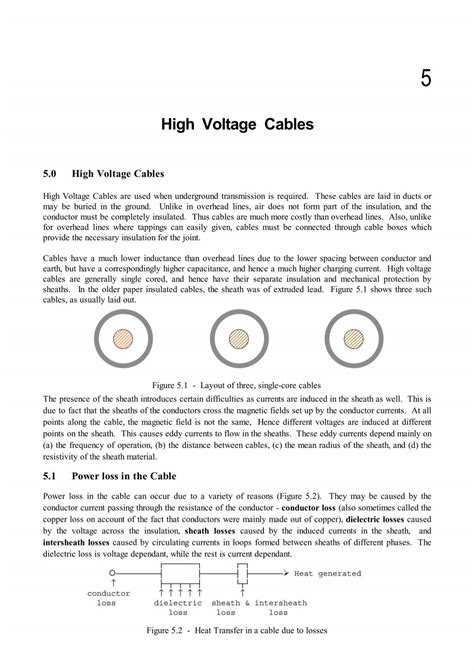 Chapter 5 High Voltage Cables Electrical Engineering