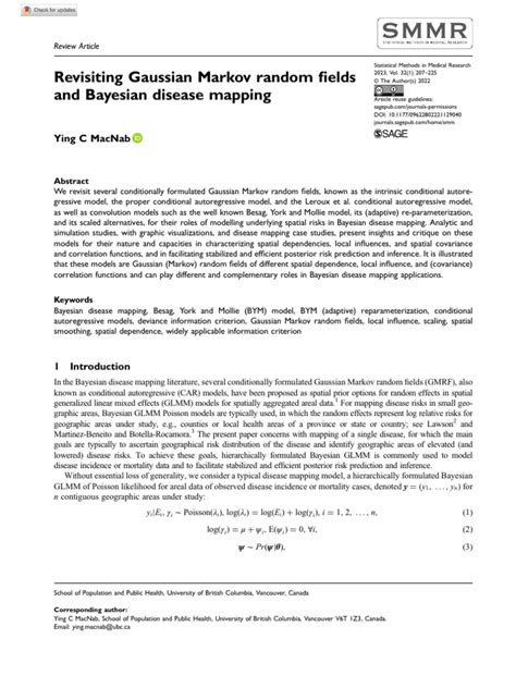 Revisiting Gaussian Markov Random Fields And Bayesian Disease Mapping