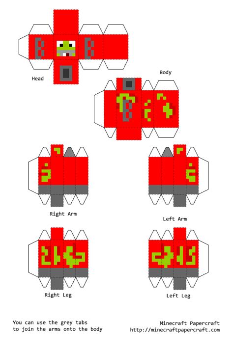 Plants Vs Zombies Papercraft Template