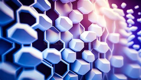 Close Up View Of Hexagonal Structure Generative Ai Stock Image Image Of Shape Futuristic