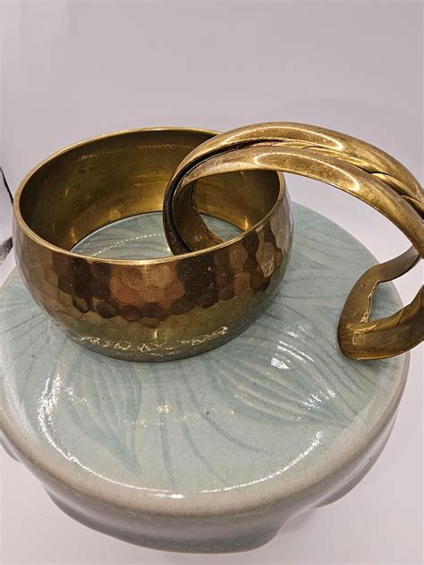 Vintage Brass Bracelet Bundle Etsy