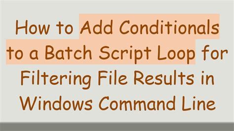 Batch Script For Loop Files Imaginative Minds