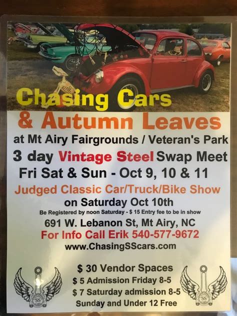 Chasing SS Cars Autumn Leaves Car Show Mayberry NC