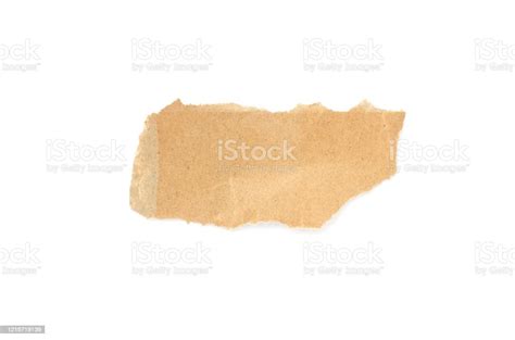 흰색 배경에 재활용 종이 공예 스틱 흰색 배경에 분리 된 갈색 종이 찢어지거나 찢어진 종이 조각 0명에 대한 스톡 사진 및 기타 이미지 Istock