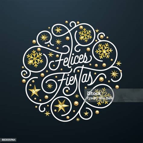 펠 라이스 축제 스페인어 해피 휴일 Navidad 서 예 글자 골든 눈송이 패턴 장식 인사말 카드에 대 한 흰색 바탕에 별 골든