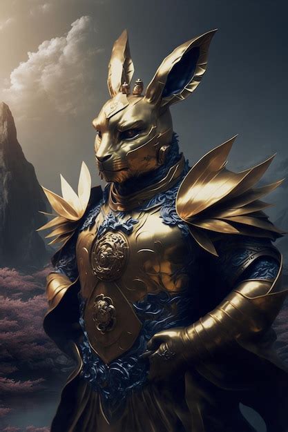 Premium Photo Close Up Of A Statue Of A Person In Armor Generative Ai