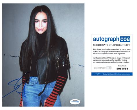 Sofia Carson Purple Hearts Sexy Signed Autograph 8x10 Photo Acoa