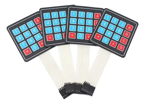 Kit 4 Un Teclado Membrana Matricial 4x4 16 Teclas Arduino Mercadolivre