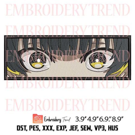 Meguru Bachira Eyes Embroidery Design Anime Blue Lock Machine