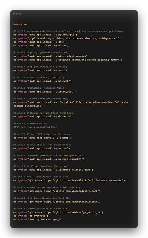E L I Pentesting Tools Custom Scripts