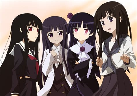 Safebooru 4girls A 1 Pictures Akuto Ascii Media Works Black Hair