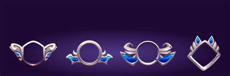 Medieval Ui Game Scratched Button Silver Frame Vector Image