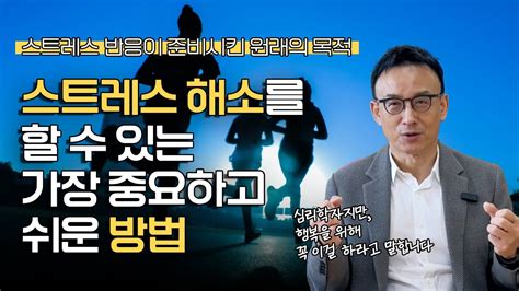 스트레스 해소를 할 수 있는 가장 중요하고 쉬운 방법 Youtube