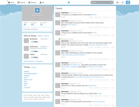 Sample Twitter Page