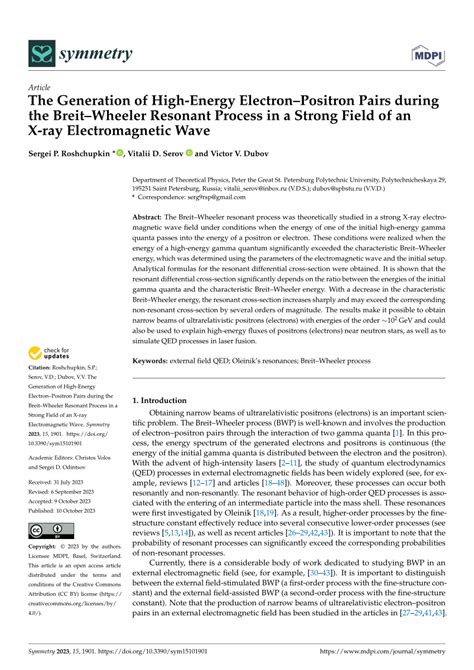 Pdf The Generation Of High Energy Electron Positron Pairs During The