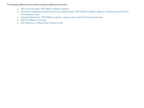 Vmware Documentation Dell Validated Design For Sap Hana Tdi With Dell