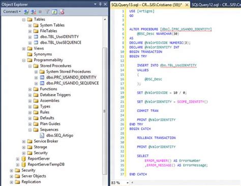 Diferenças Entre Sequences X Identity No Microsoft Sql Server 2012