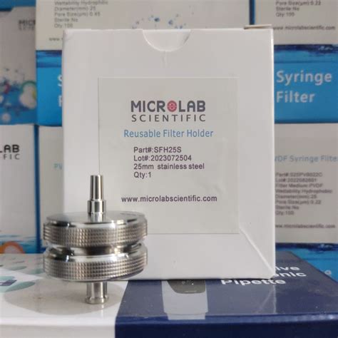 Jual Reusable Stainless Steel Syringe Filter Holder For Membrane 25 Mm