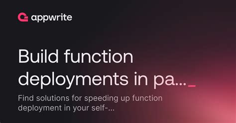 Build Function Deployments In Parallel Threads Appwrite