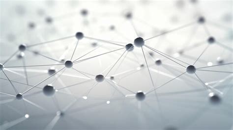 Abstract White Digital Data Connection Concept Futuristic Network Background Premium Ai