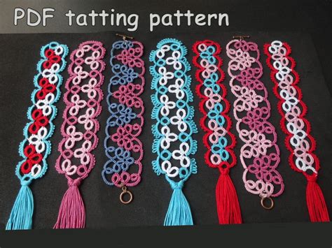 Tatting Pattern Three Tatted Bookmarks Instant Digital Etsy