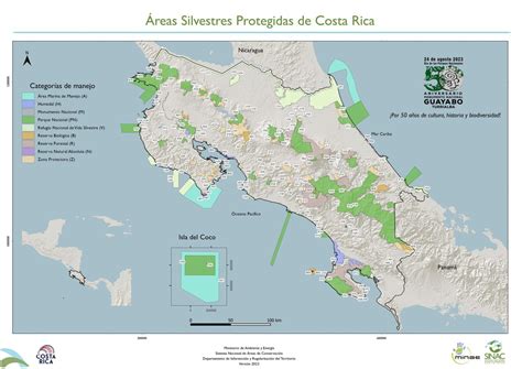 Sinac Minae Presenta Mapa De áreas Silvestres Protegidas 2023