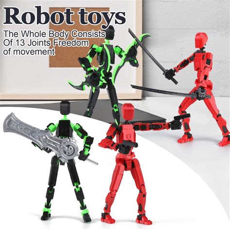 Titan 13 Action Figure 5 Types Of Weapons Multicolor Body 3d Printed Multi Jointed Movable