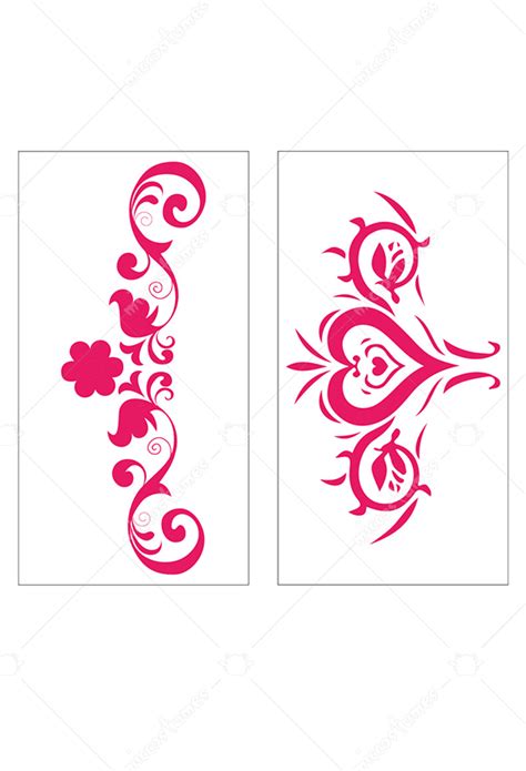 Sexy Body Temporary Tattoos Stickers 24 Sheets Large Black Red Floral