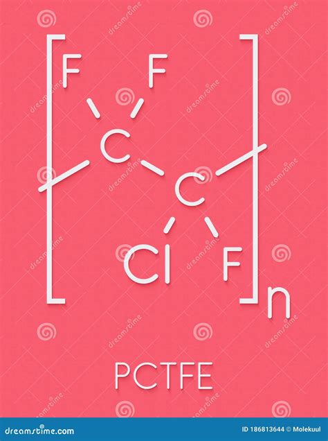 Polychlorotrifluoroethylene Pctfe Polymer Chemical Structure Homopolymer Of