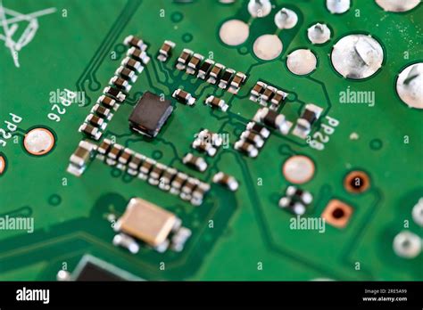 Electronic Board For Spare Parts Macro Detail Of Electronic Components For Technological