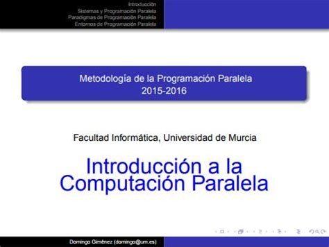 PDF de programación - Introducción a la Computación Paralela - Metodología de la Programación ...