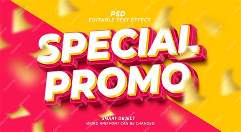 배경이 있는 특별 프로모션 3d Psd 편집 가능한 텍스트 효과 포토샵 템플릿 프리미엄 Psd 파일