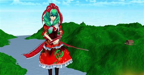 Mmd Mmd練習 空で回る鍵山雛さん 野次敬伺（謎のv）のイラスト Pixiv