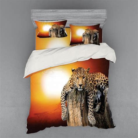 Bright And Colorful Leopard Print Comforter Set Foter