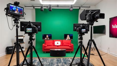 Modern YouTube Studio Setup for Professional Content Creation | Premium AI-generated image