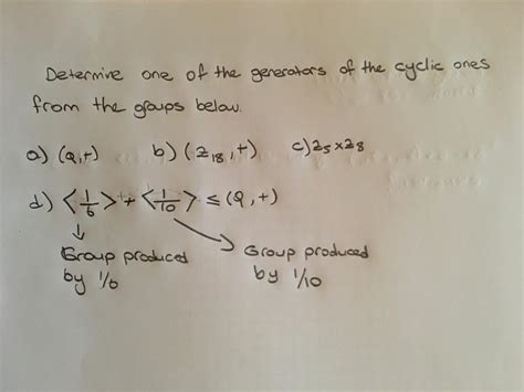 Solved Determine One Of The Generators Of The Cyclic Ones