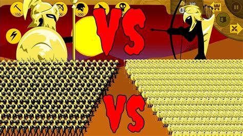 GOLDEN MODE SPEARTON GOLDEN VS ARCHIDON GOLDEN STICK WAR LEGACY
