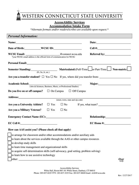 Accommodation Intake Form Fill Out And Sign Online Dochub
