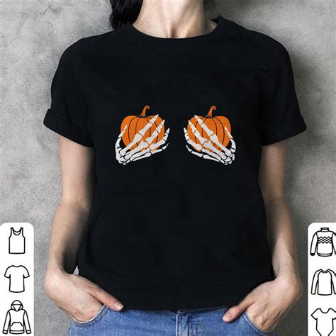 Skeleton Hands Shirt Trick Or Treat Shirt Hand Bra Shirt Hoodie