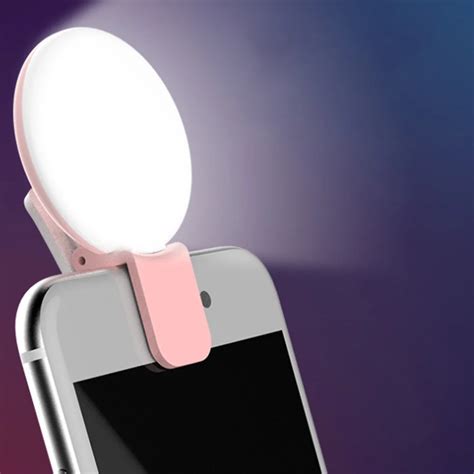 Portable Selfie Flash Led Clip On Mobile Phone Selfie Light Night Enhancing Fill Light Female