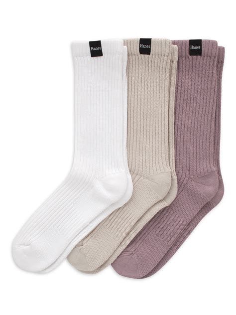 Hanes Originals Mens Supersoft Slouch Crew Socks 6 12 3 Pairs
